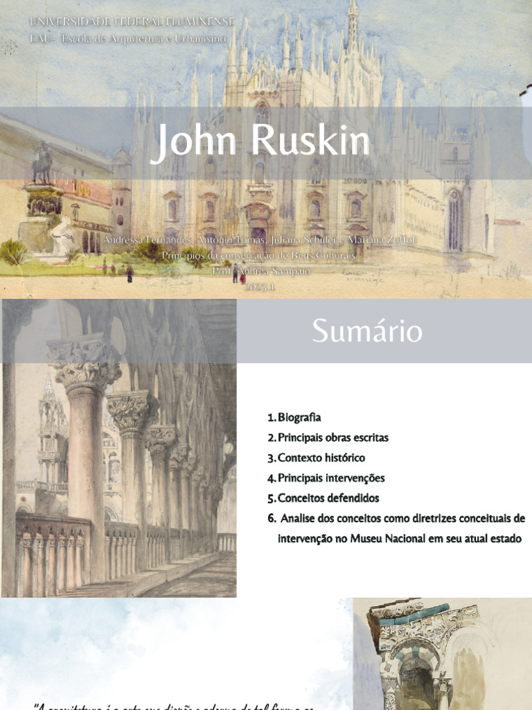 John Ruskin: Vida e Legado Arquitetônico | PDF | Arte | Clássicos