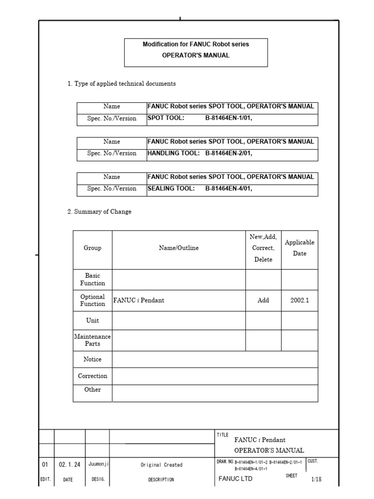 Ipendant Operator Manual FRJP (B-81464EN) (Color) | PDF | Menu ...