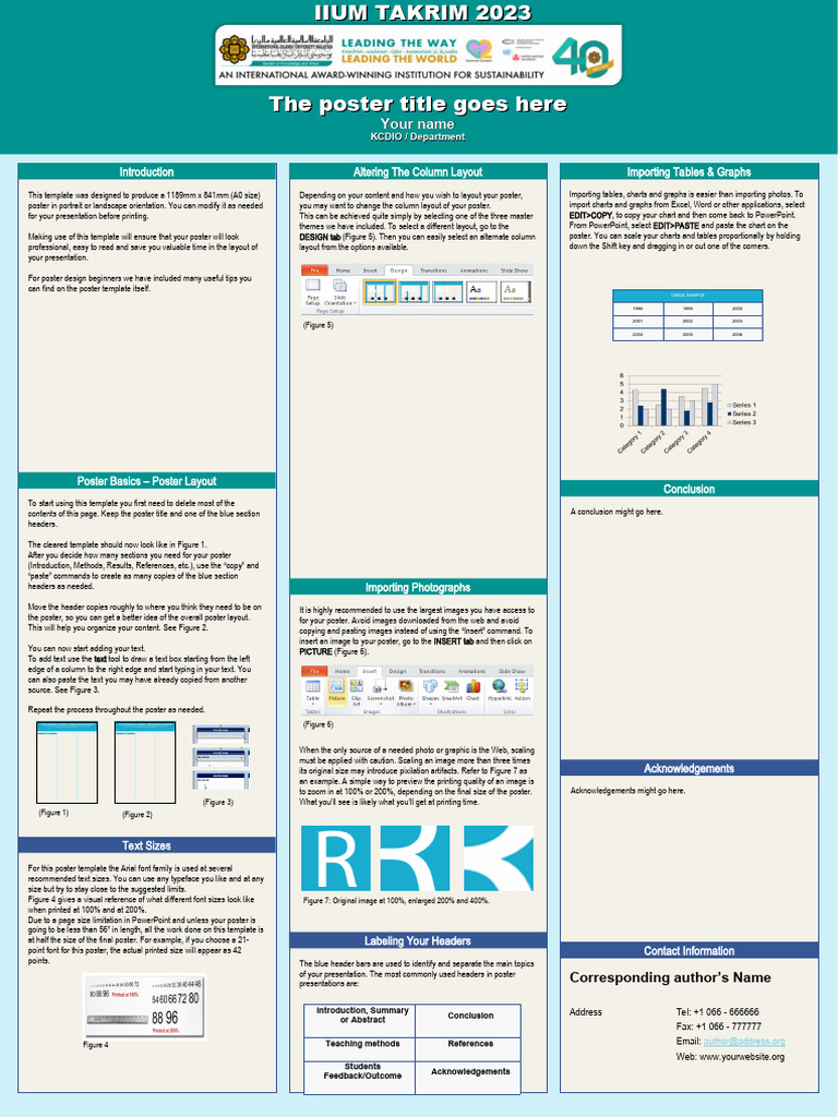 Takrim Poster Template Size A0 | PDF | Page Layout | Computing
