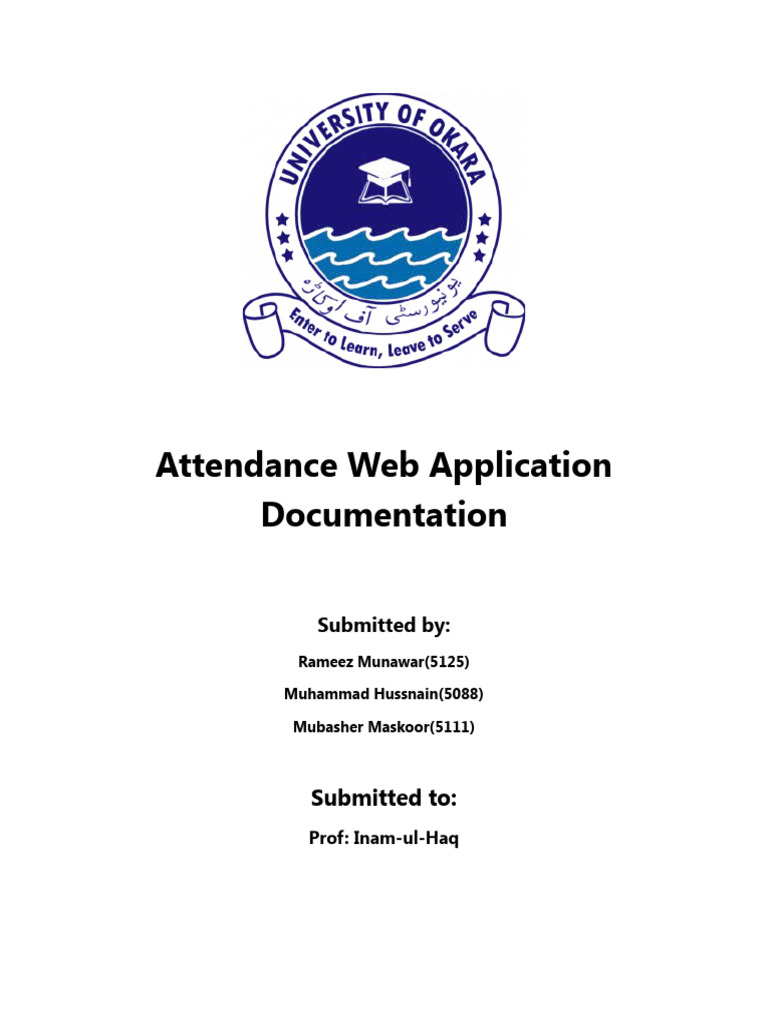 SRS Student Attendance Web Application Documentation | Download Free PDF | World Wide Web ...