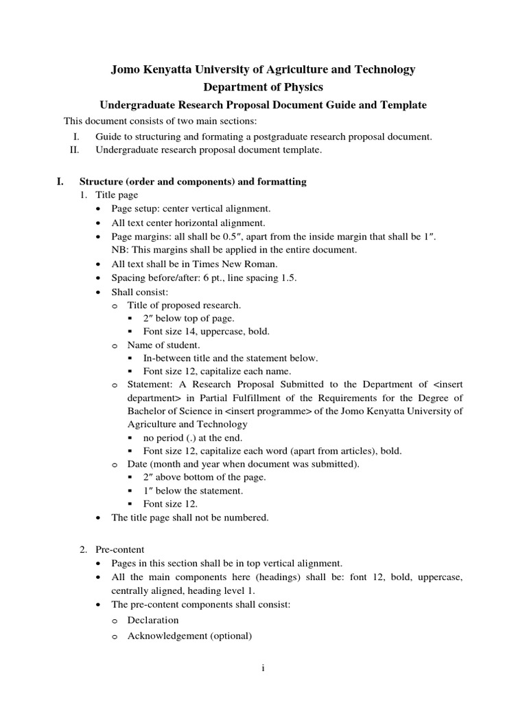 Physics Dept - Undergraduate Research Project Proposal Guide and ...