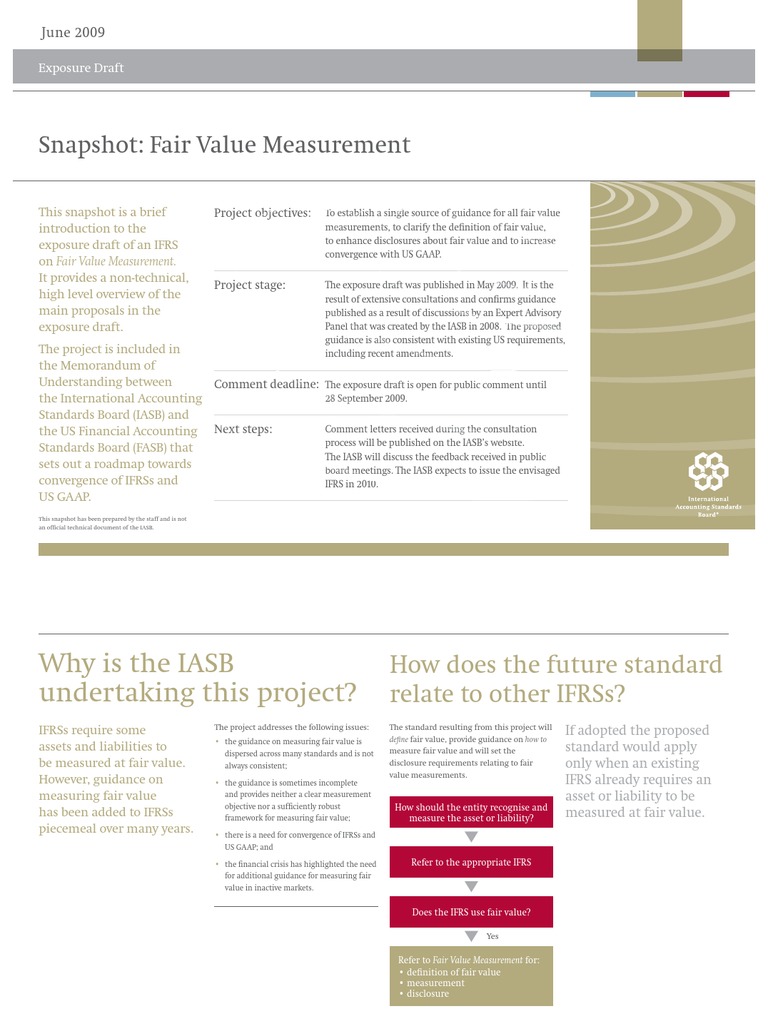 Snapshot: Fair Value Measurement: June 2009 | PDF | Fair Value ...