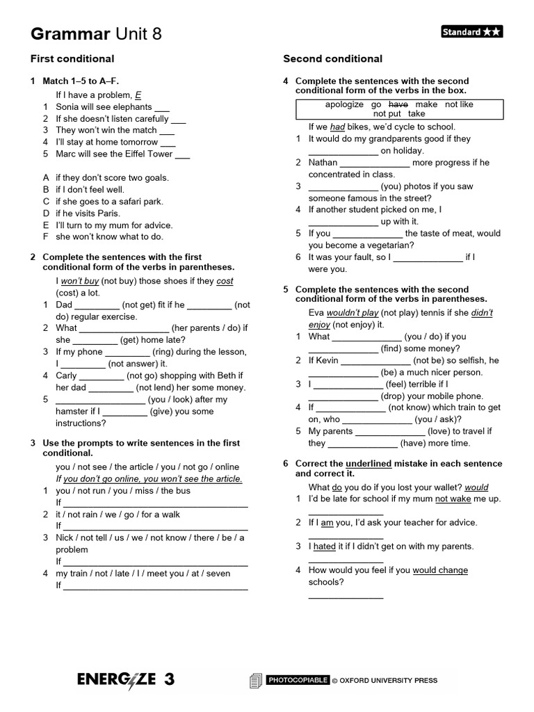 Energize3 - G&V - Unit 8 - STANDARD | PDF