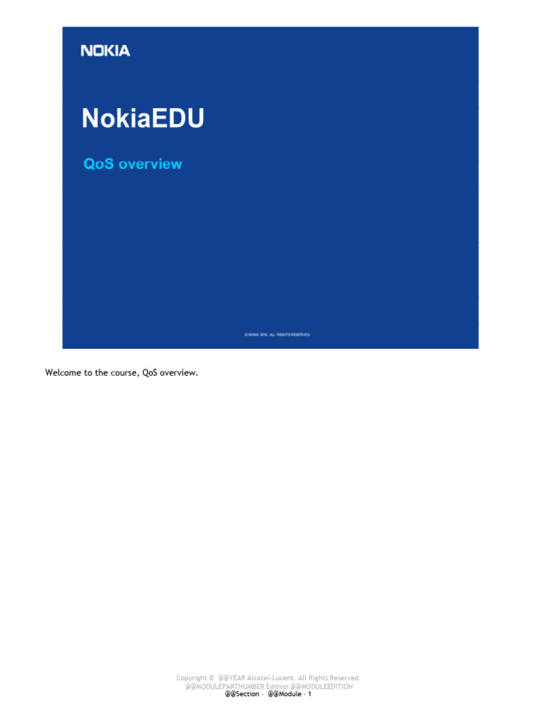 Nokia QoS | PDF | Quality Of Service | Router (Computing)