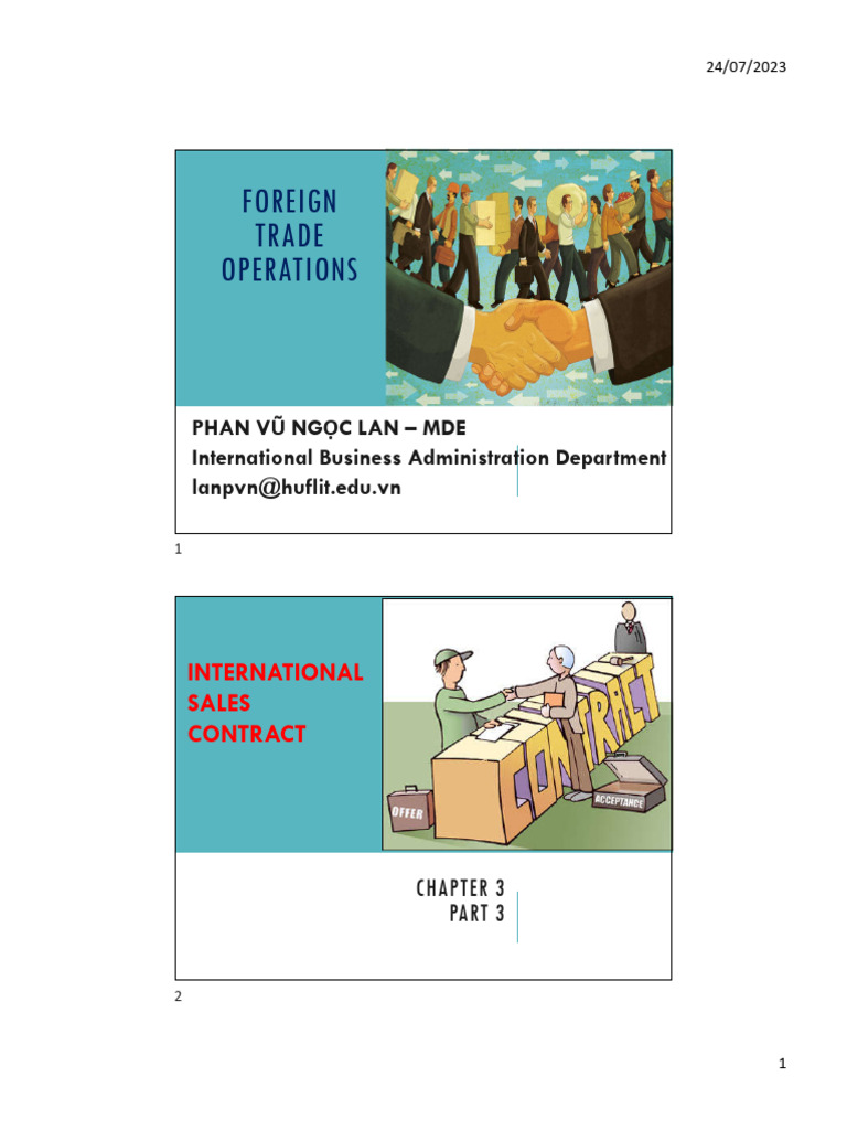 International Sales Contract Guide | PDF