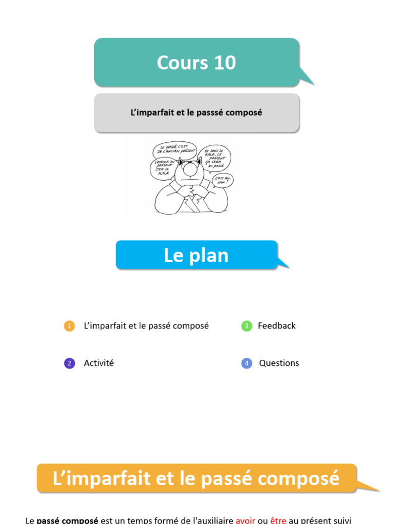 Imparfait et Passé Composé en Français | PDF