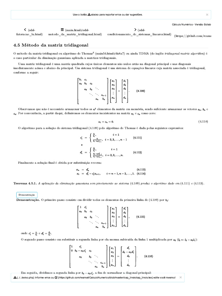 Método Da Matriz Tridiagonal | PDF