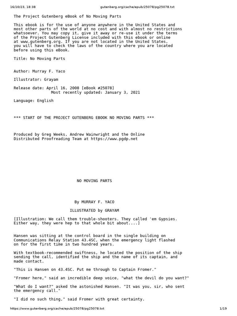 No Moving Parts | PDF No Moving Parts | PDF