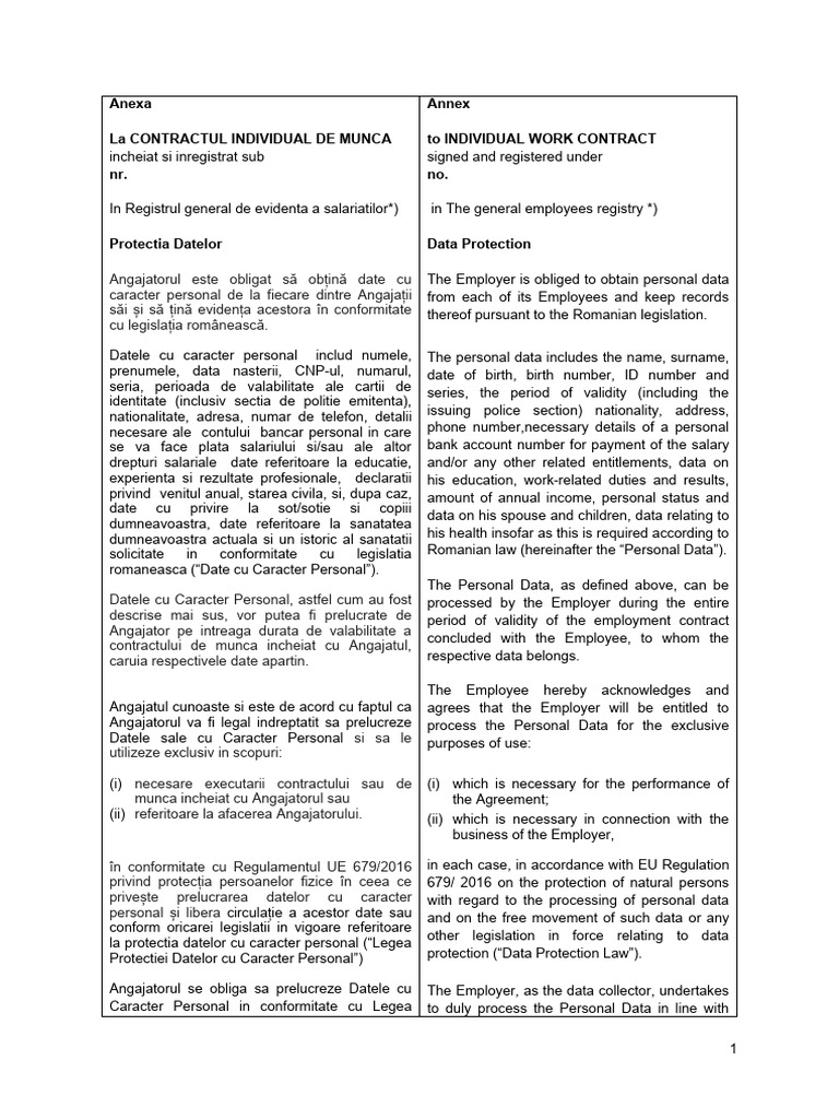 GDPR Data Protection Annex | PDF | Government | Justice
