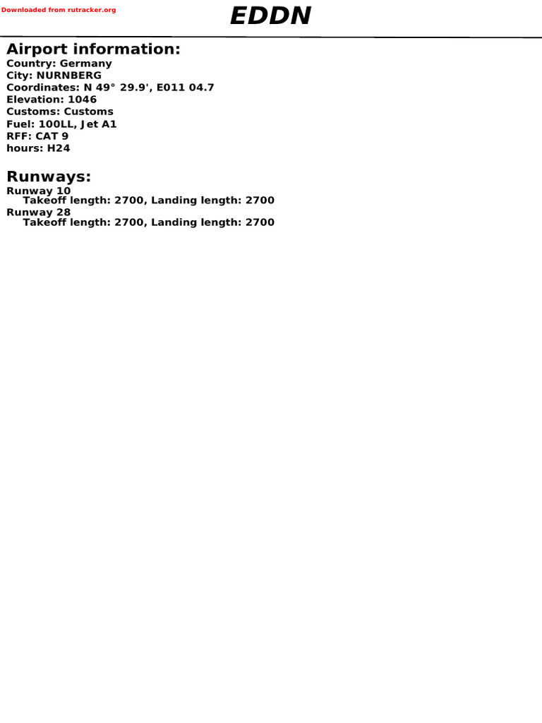 EDDN Airport Information and Charts | PDF | Aviation | Aerospace