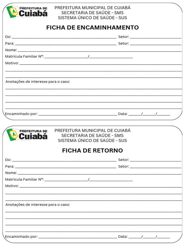 Ficha de Encaminhamento | PDF | Sistema de saúde | Programas sociais Ficha de Encaminhamento | PDF | Sistema de saúde | Programas sociais