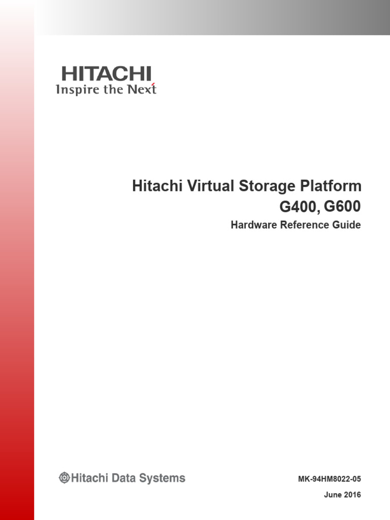 Hitachi G400/G600 Storage Guide | PDF | Byte | Electromagnetic Interference