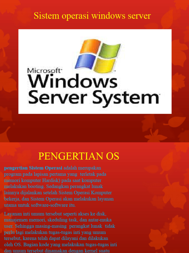 Sistem Operasi Windows Server | PDF | Teknologi & Rekayasa