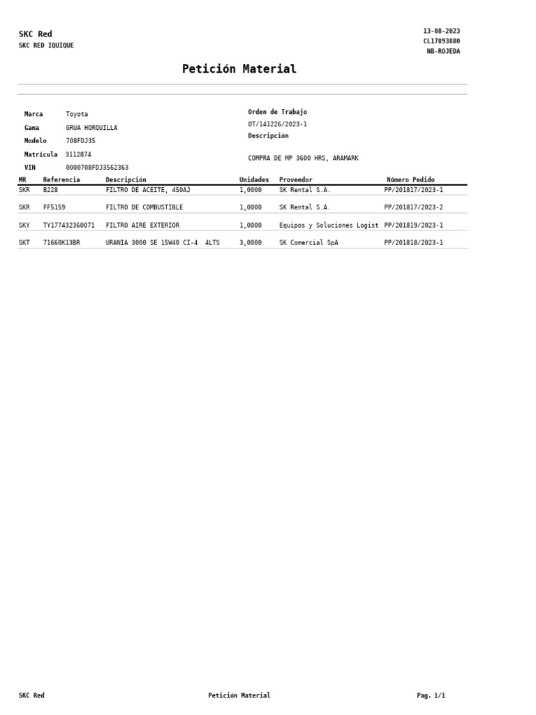 MP 3600 HRS Aramark Afi 3112874 | PDF | Tecnología