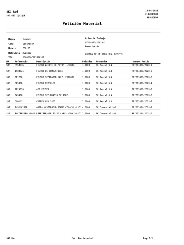 MP 9600 HRS Bechtel Afi 3513401 | PDF