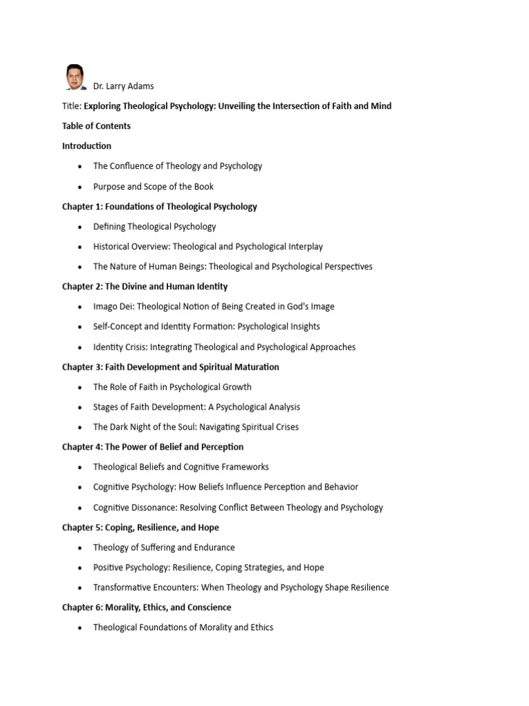 Faith & Mind: Theological Psychology | PDF | Psychology | Identity ...