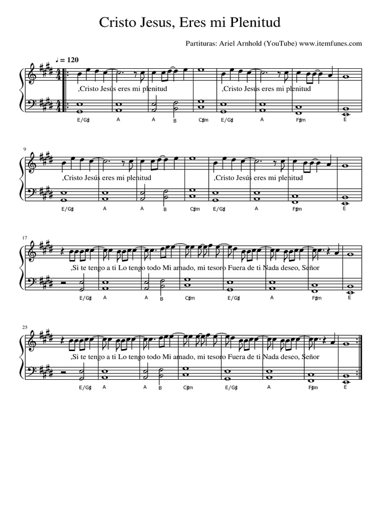 Cristo Jesus Eres Mi Plenitud | PDF | Jesús | Creencia y doctrina cristiana