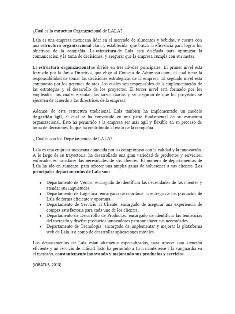 Estructura de LALA | PDF