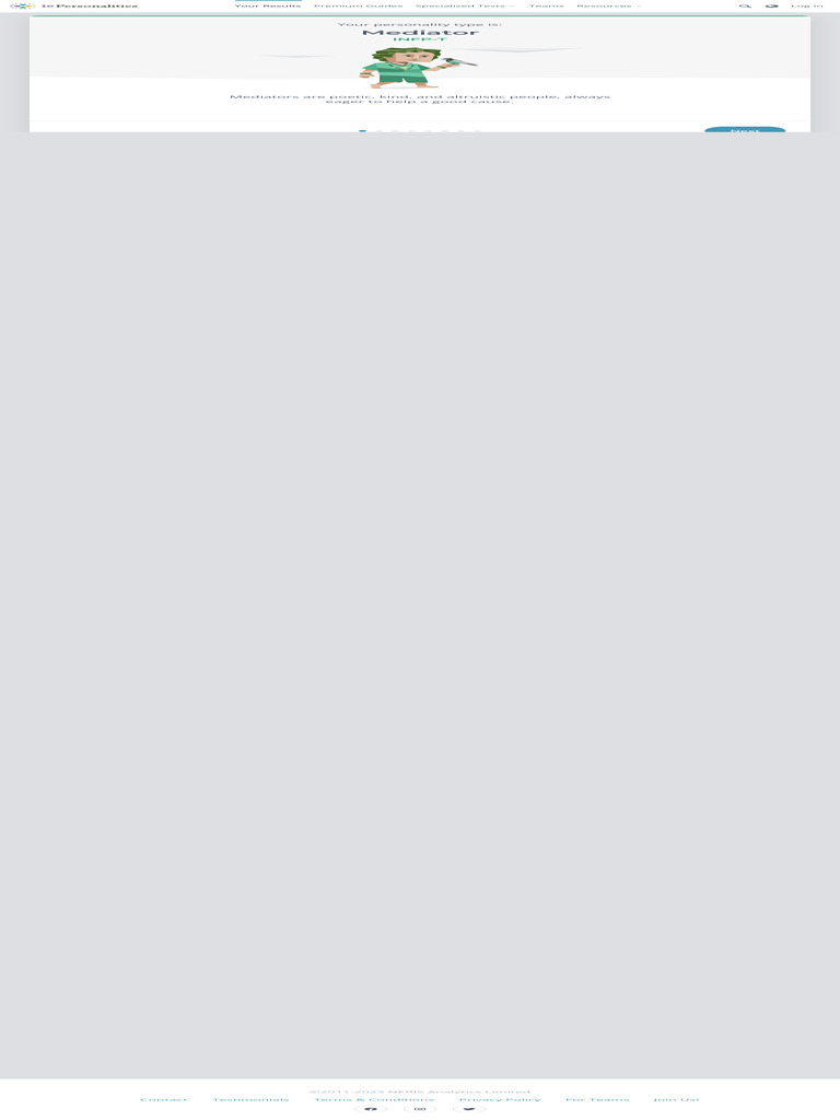 Introduction Mediator (INFP) Personality 16personalities | PDF ...