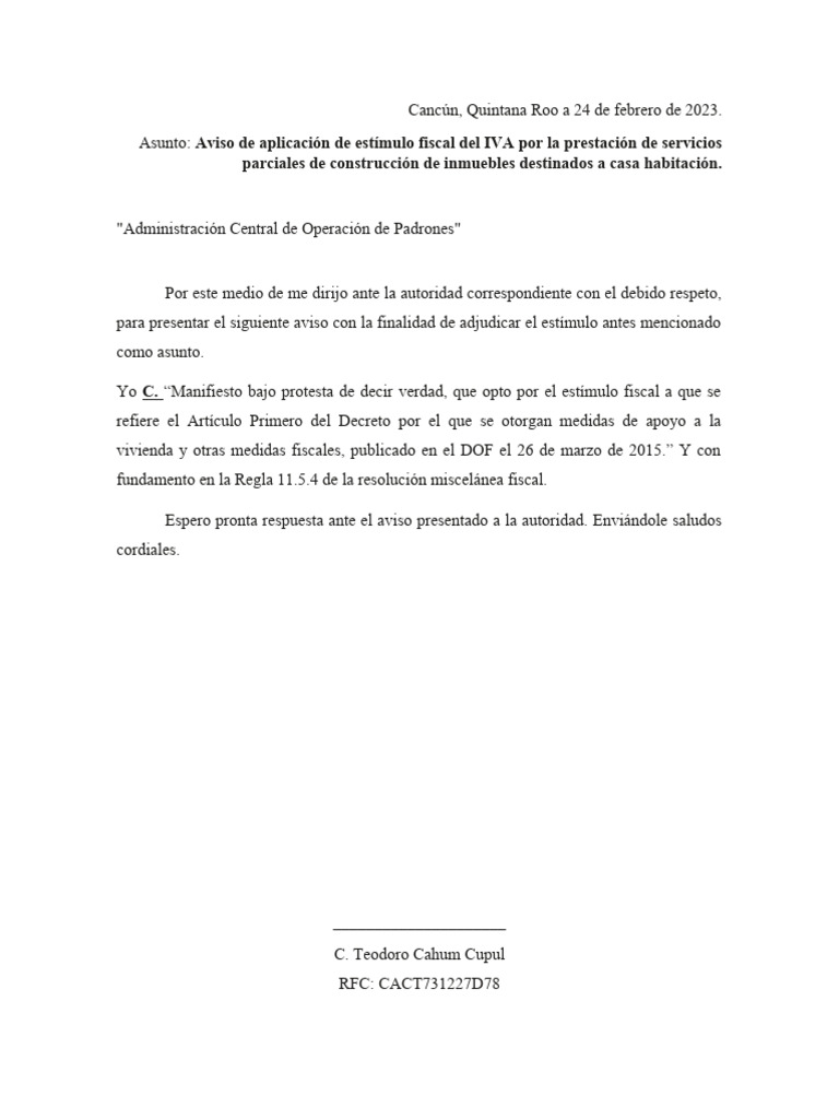 Solicitud de Estímulo Físcal | PDF Solicitud de Estímulo Físcal | PDF