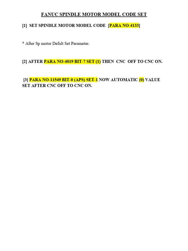 Fanuc Motor Id Change Configure | PDF