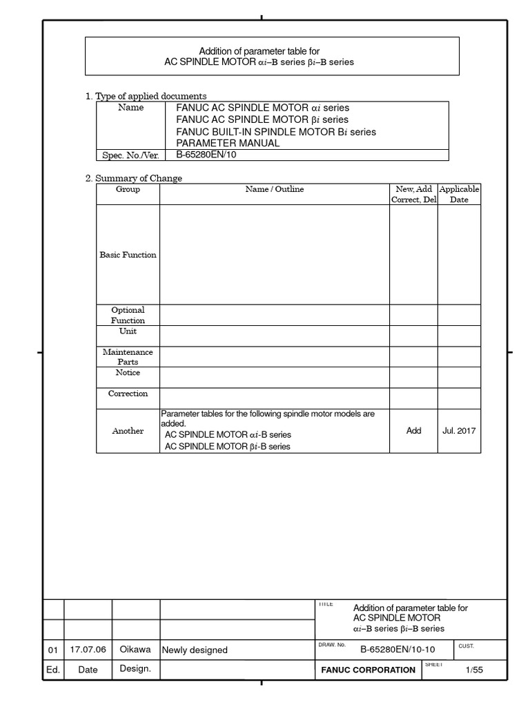Spindle Motor Model Codes NEW List 17028E - B-65280EN@10-10 | PDF ...