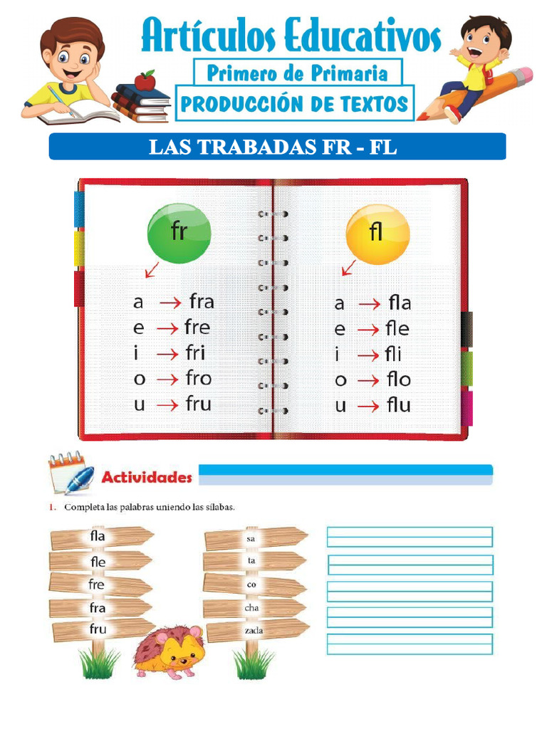Las Trabadas FR FL para Primero de Primaria | PDF