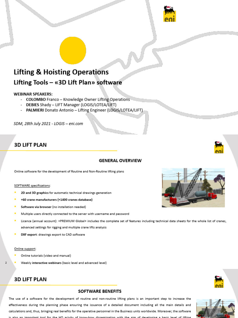 Webinar - Lifting and Hoisting_3D Lift Plan Software | PDF