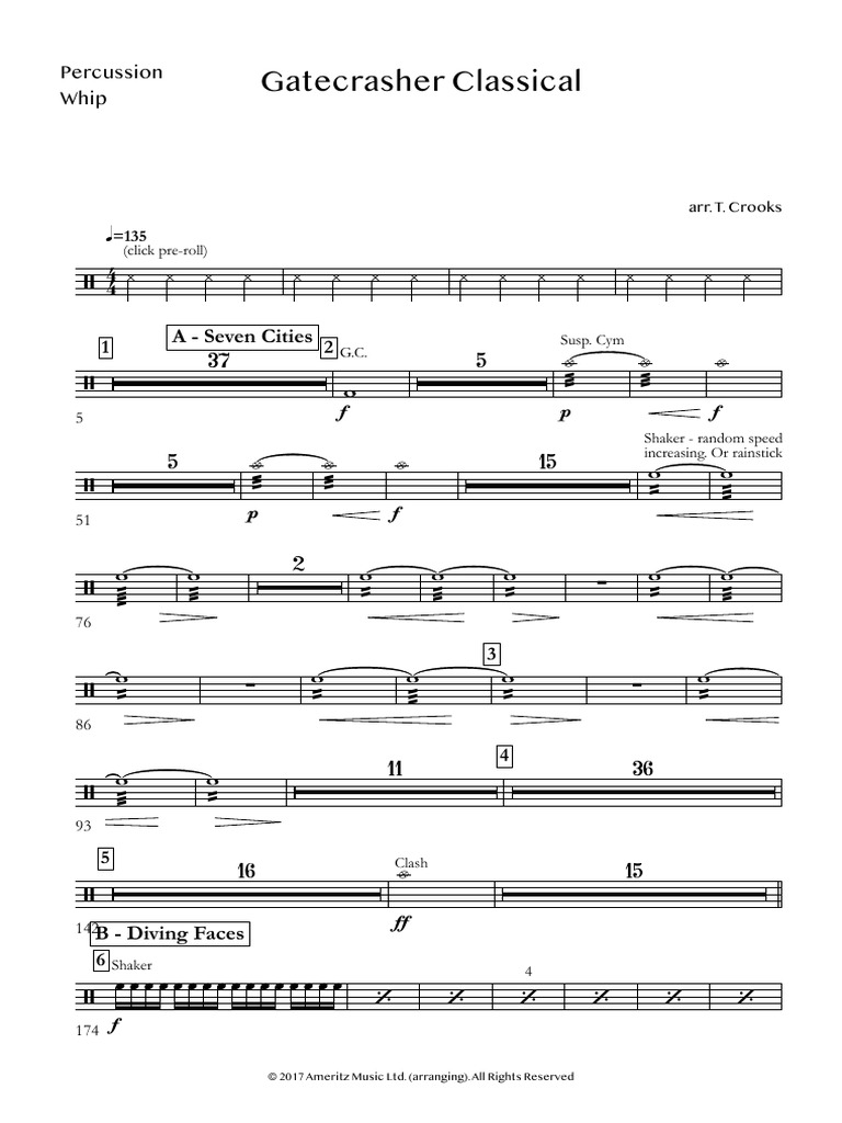 Set 1 - Full Score (Master Score) - JB Updated - Percussion, Whip | PDF