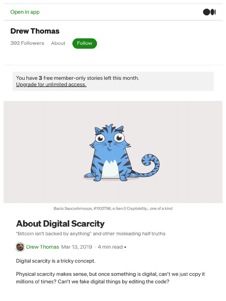About Digital Scarcity | PDF