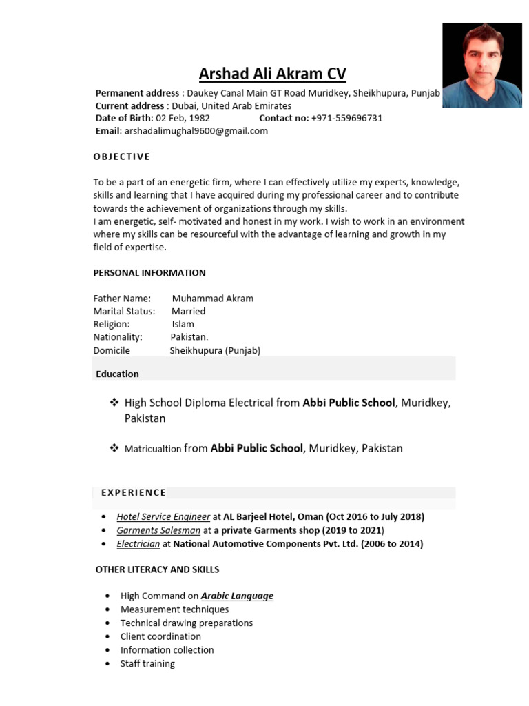Arshad Ali CV | PDF Arshad Ali CV | PDF