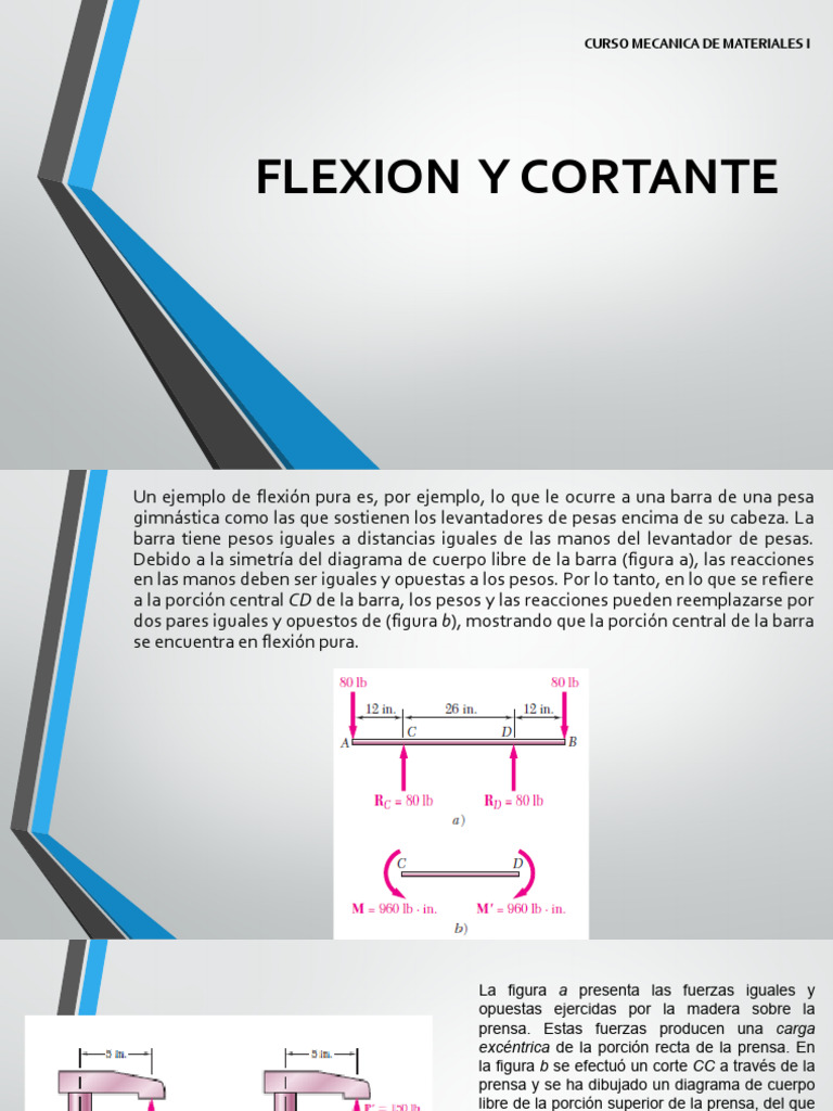 Capitulo 5 - Flexion y Cortante - Sesion 17 | PDF | Doblar | Elasticidad (Física)