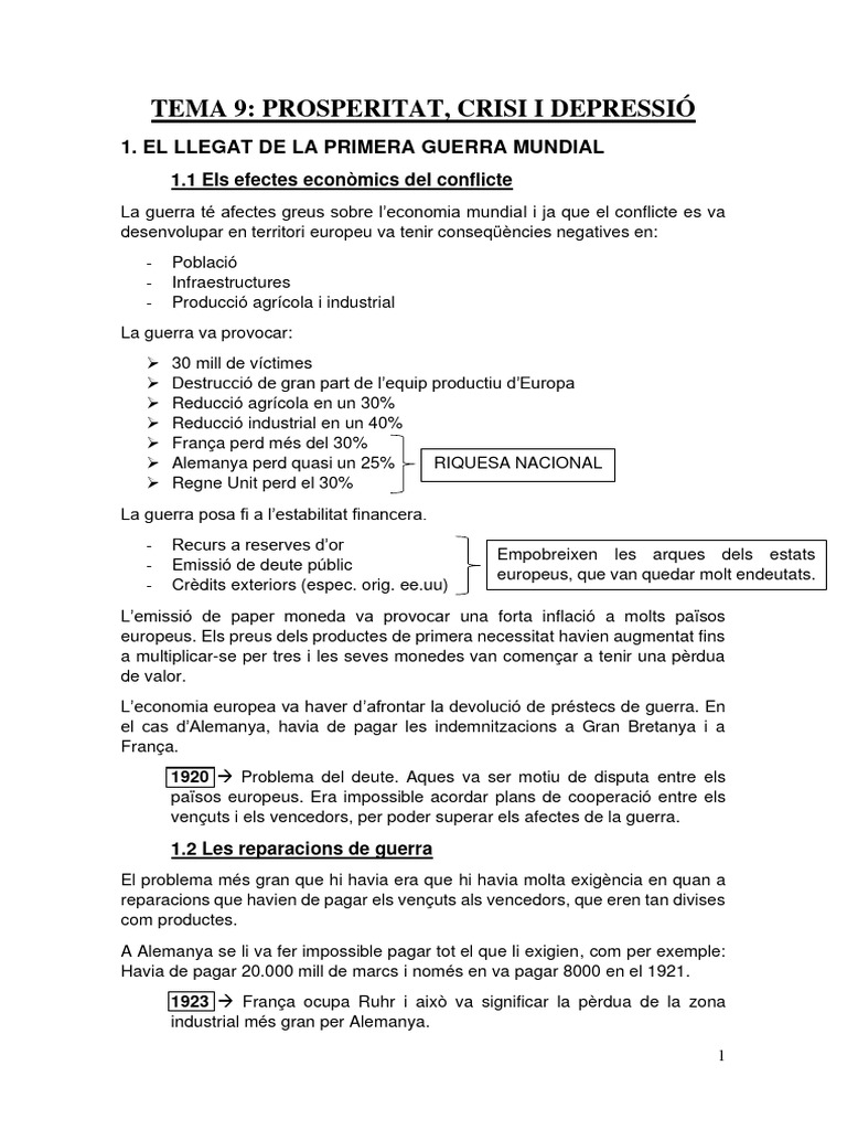 Apunts Història Tema 9 | PDF