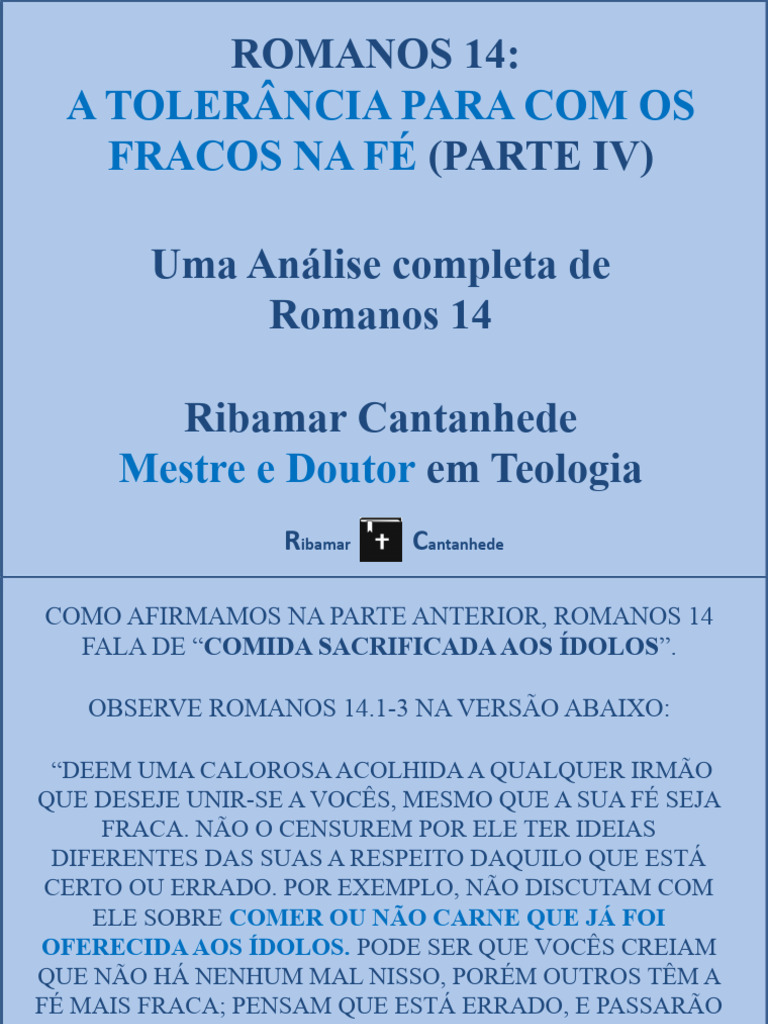 Romanos 14 - 4 | PDF