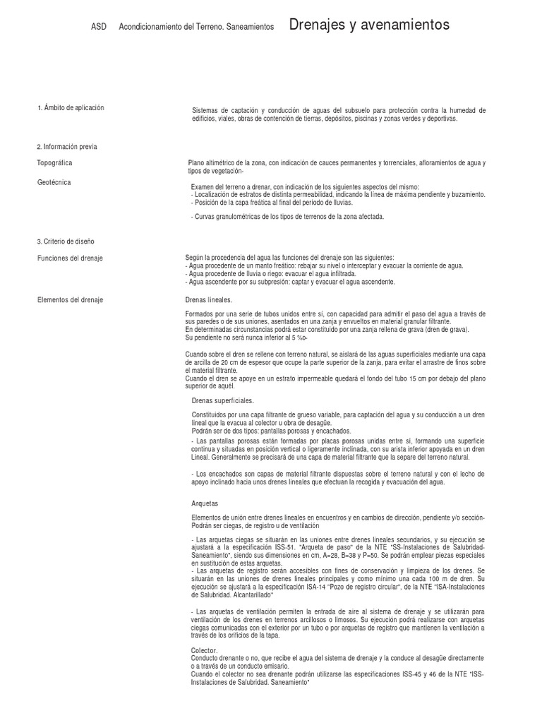 DRENAJES | PDF