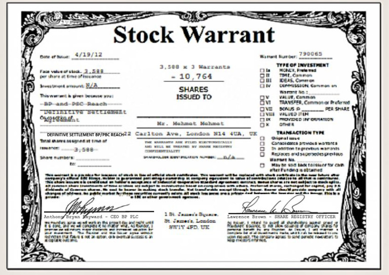 Warrants Cert | PDF