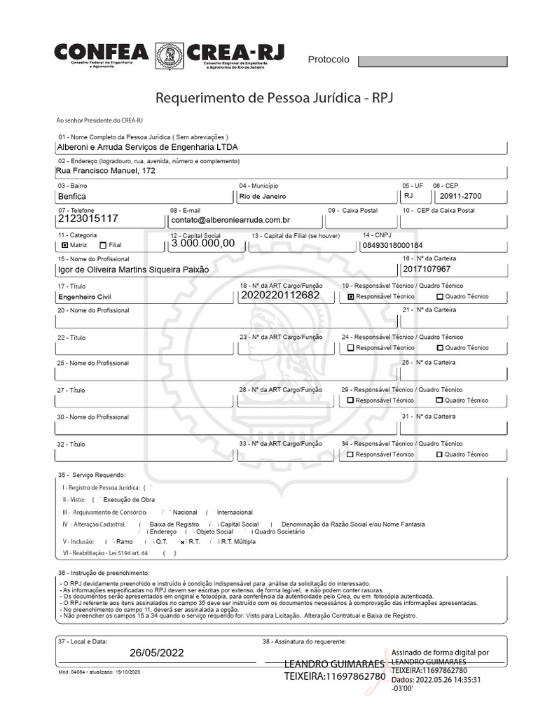 RPJ Cert. Digital | PDF