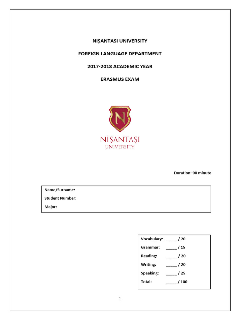 Sample Erasmus Exam | PDF | Coca Cola