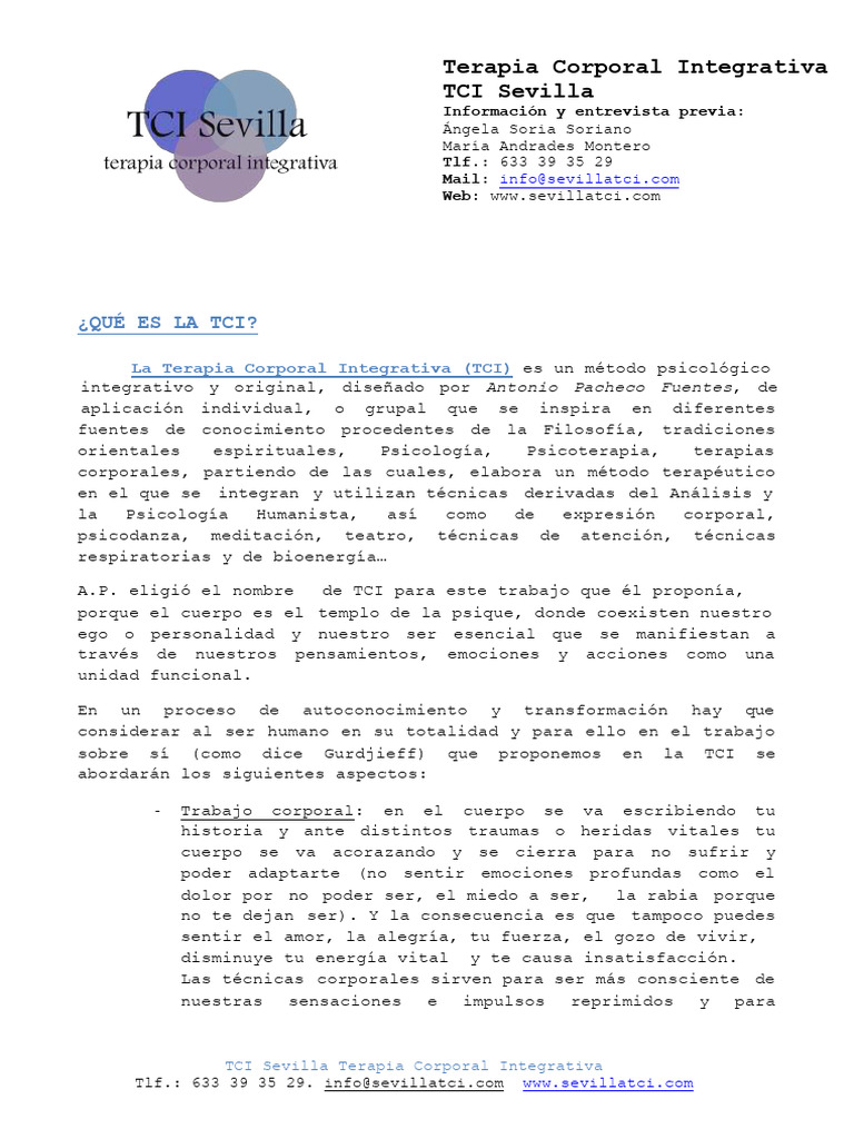 ¿Qué Es La Tci | PDF | Relaciones personales, crianza y desarrollo personal