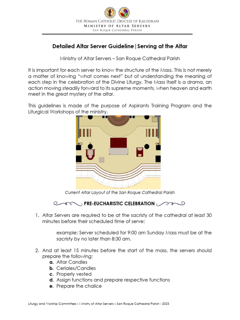 Detailed Altar Server Guideline - Serving at The Altar - Ministry of ...