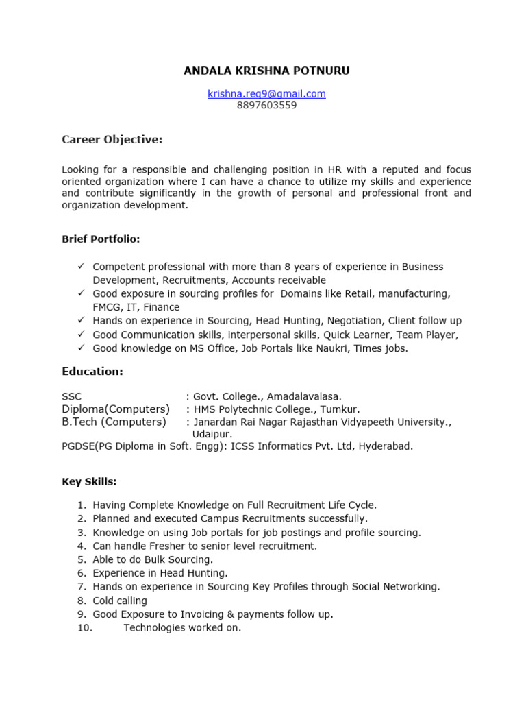 Andala Krishna Potnuru Resume | PDF | Economies | Computing Andala Krishna Potnuru Resume | PDF | Economies | Computing