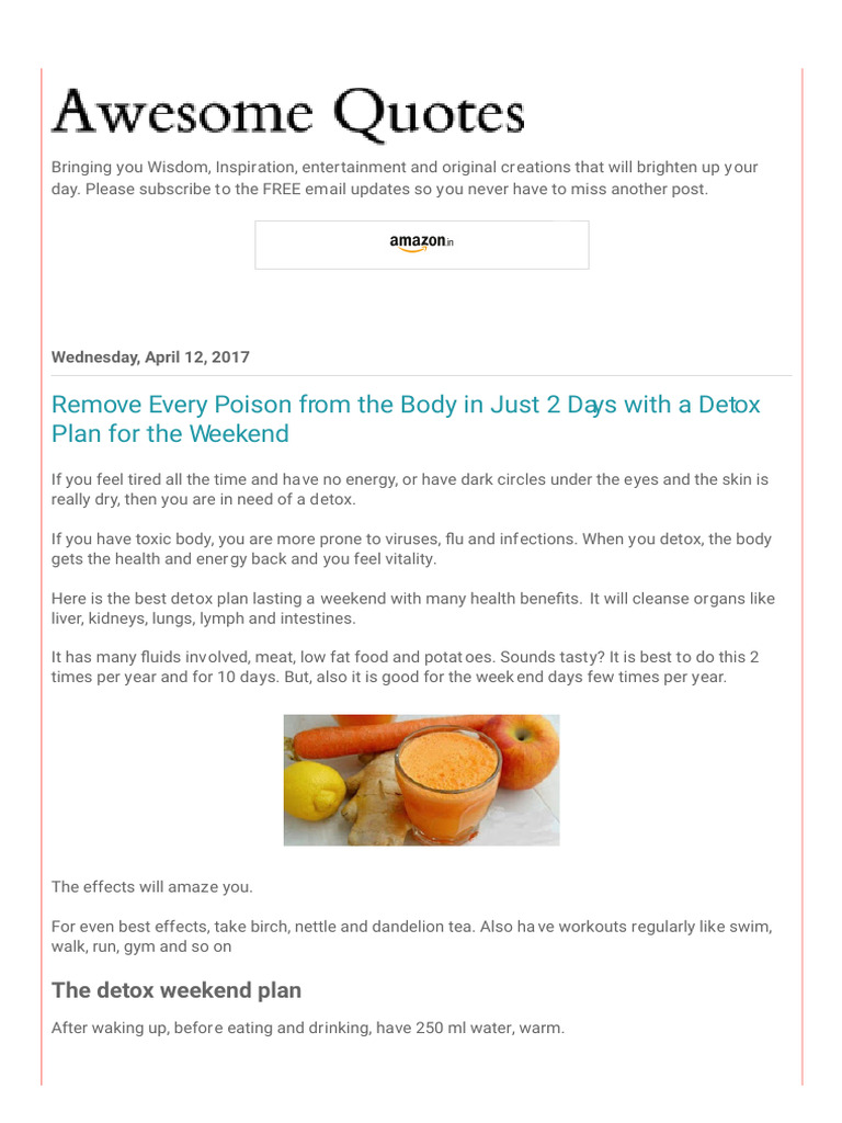 Remove Poison Body | PDF | Eating Behaviors Of Humans | Foods Remove Poison Body | PDF | Eating Behaviors Of Humans | Foods