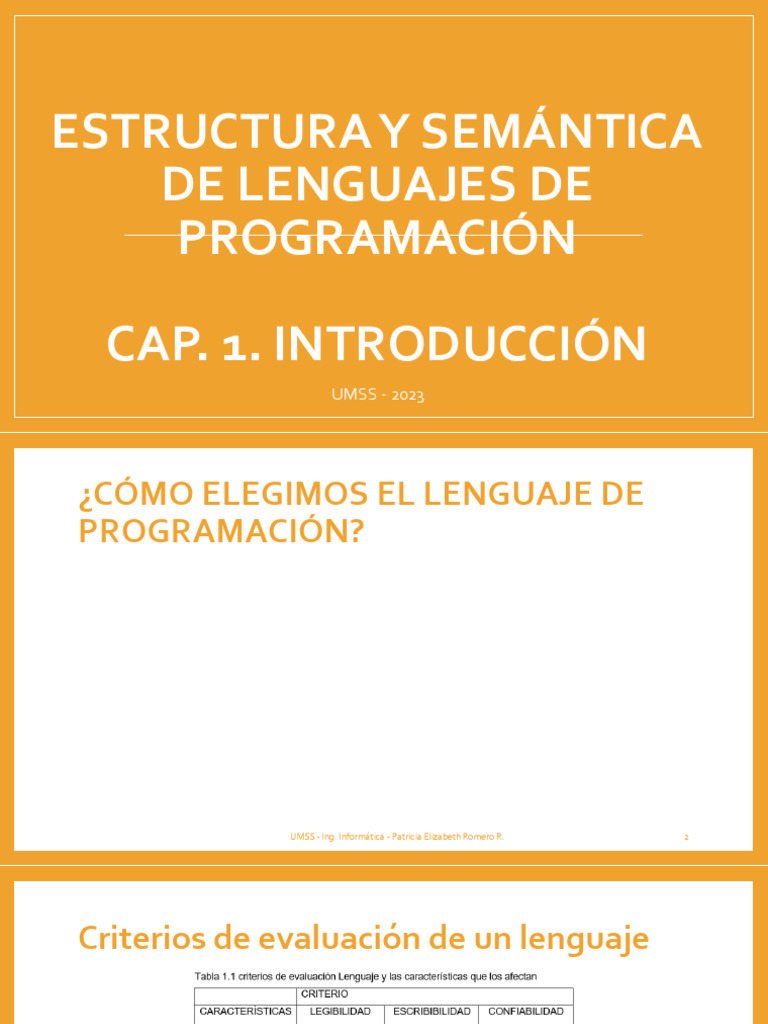 Cap1 Criterios | PDF | Lenguaje de programación | Puntero (Programación de computadora)