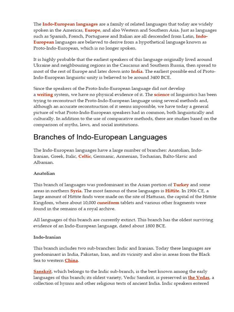 Indo European | PDF