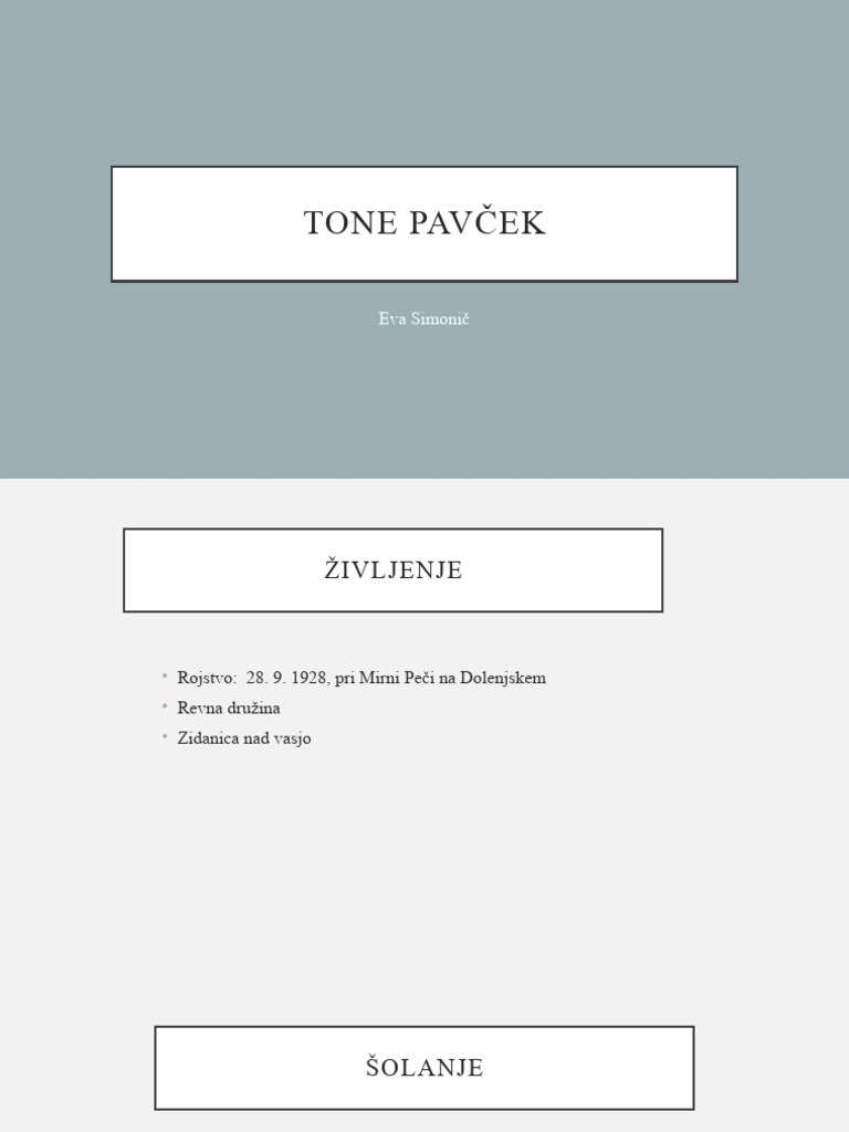 Tone Pavček | PDF