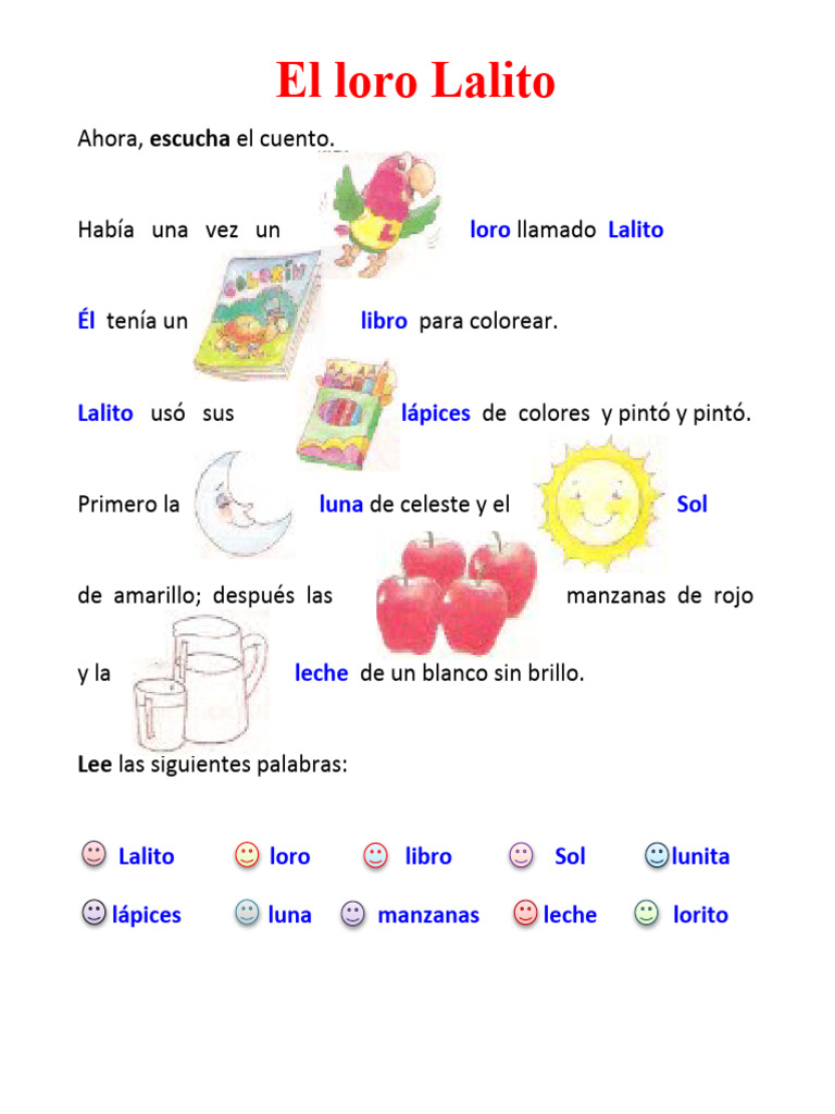 El Loro Lalito y su Libro de Colores | PDF | Ficción general