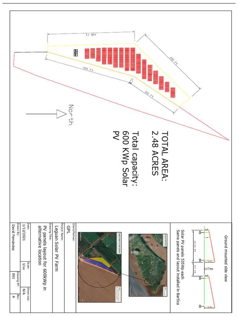 600 kWp Solar PV Layout Design | PDF
