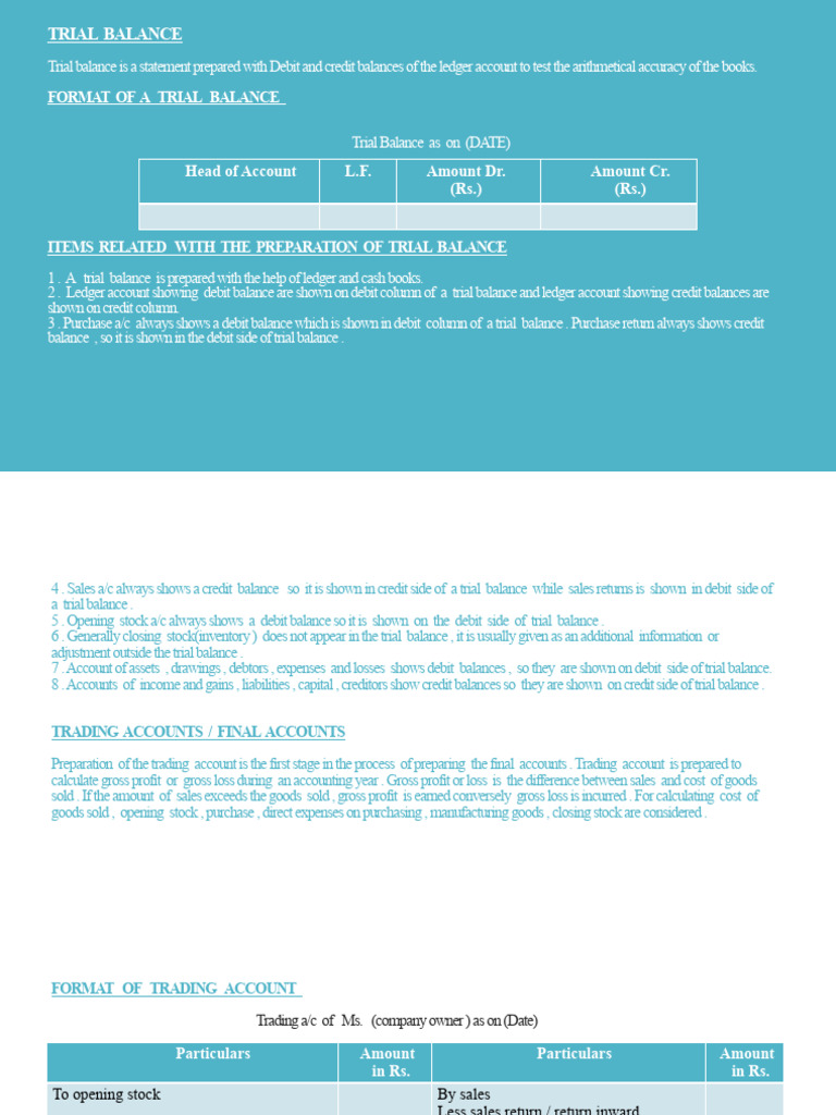 Trial Balance | PDF | Debits And Credits | Corporations