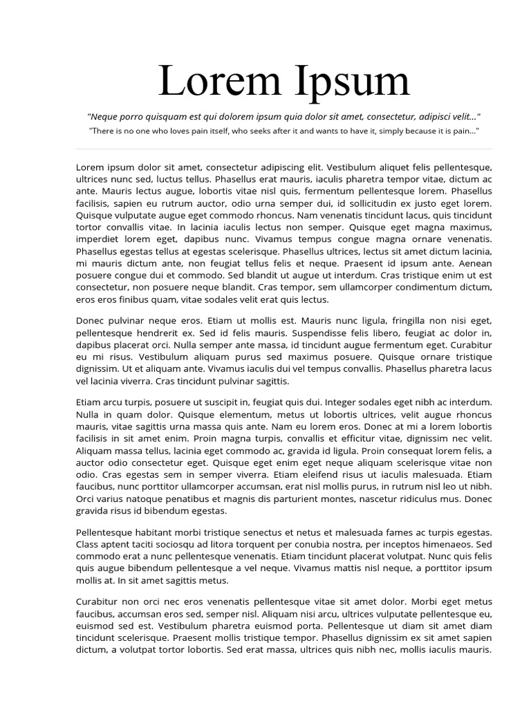Lorem Ipsum | PDF