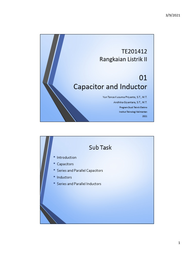 01 Capacitor and Inductor - Inductor | PDF | Inductor | Electrical ...